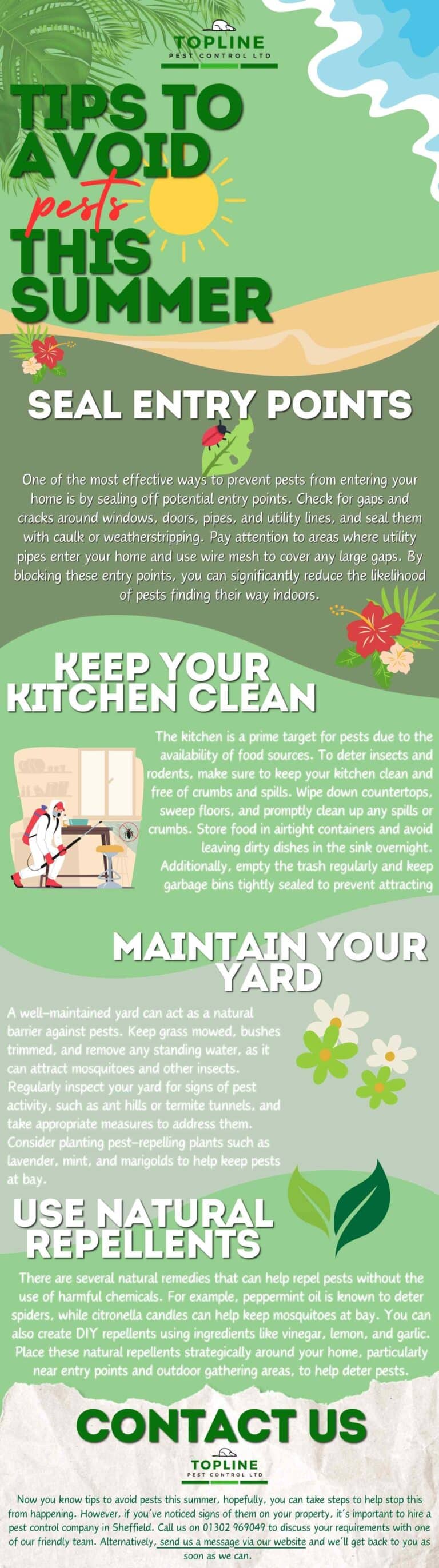 Tips to avoid pests this summer [ Infographic ] | Topline Pest Control